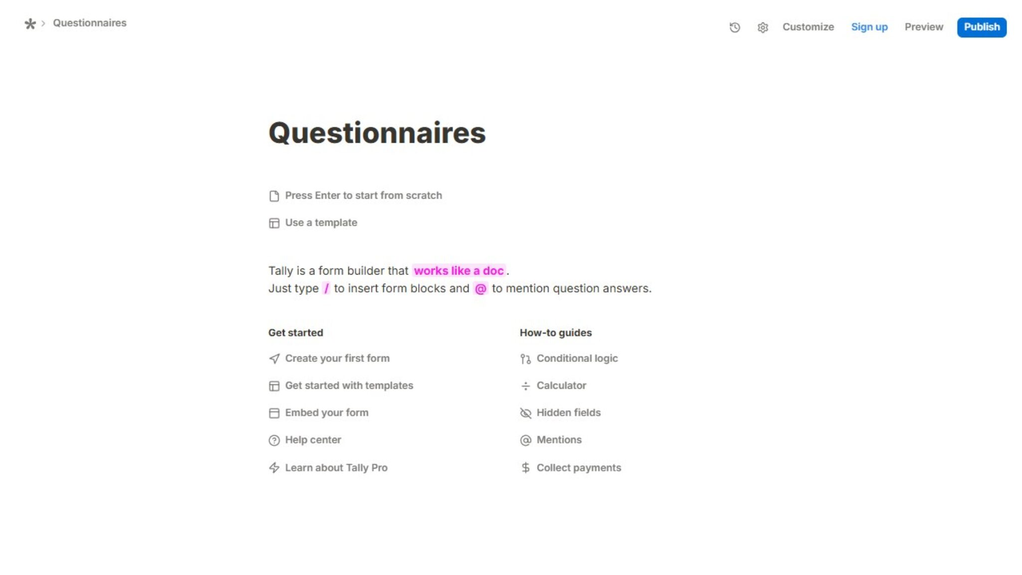 Tally : Créateur de formulaires no-code simple à utiliser - LEPTIDIGITAL Logiciels