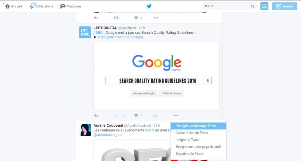 Twitter : une nouvelle fonctionnalité de partage de Tweets