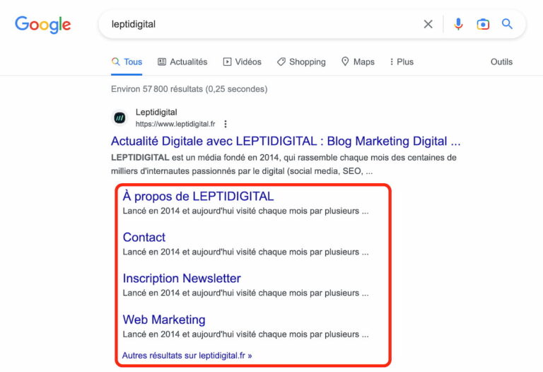 Liens Sitelinks sur Google : Ce Qu'il Faut Savoir